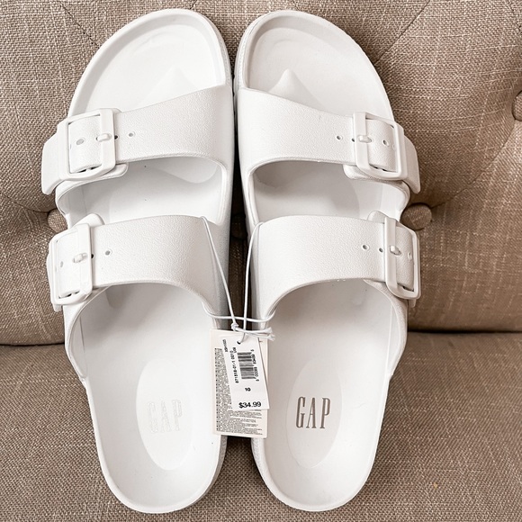 GAP Factory | Shoes | New Gap Buckle Slides Lightweight Rubber Womens ...